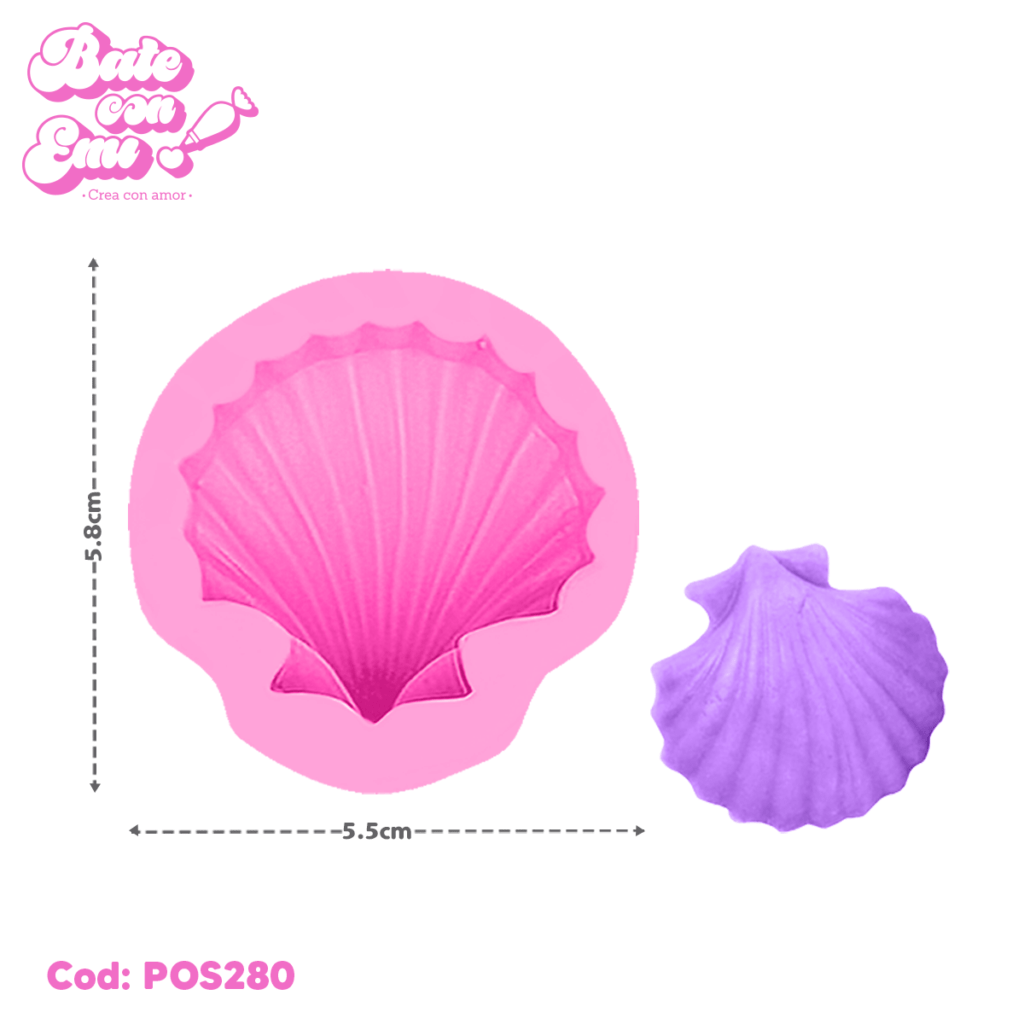POS280 – MOLDE DE SILICONA CONCHA DE MAR MEDIANO - Bateconemi