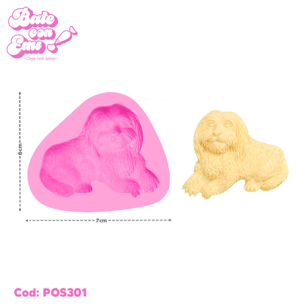 POS301 – MOLDE DE SILICONA PERRITO - Bateconemi