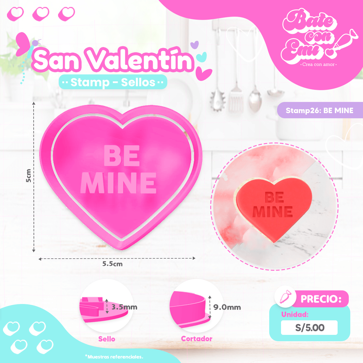 STAMP26 - SELLO - BE MINE - Bateconemi