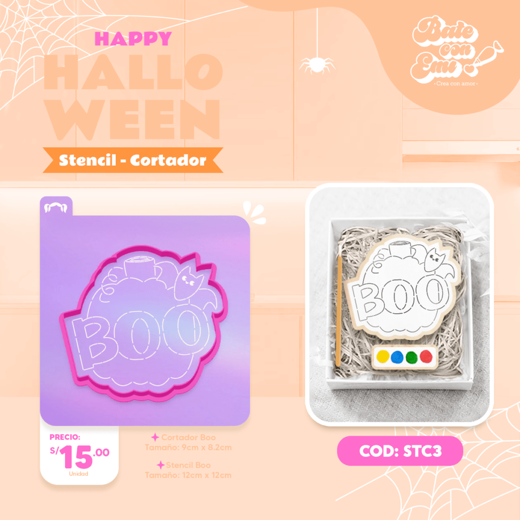 STC3- HALLOWEEN STENCIL + CORTADOR - Bateconemi