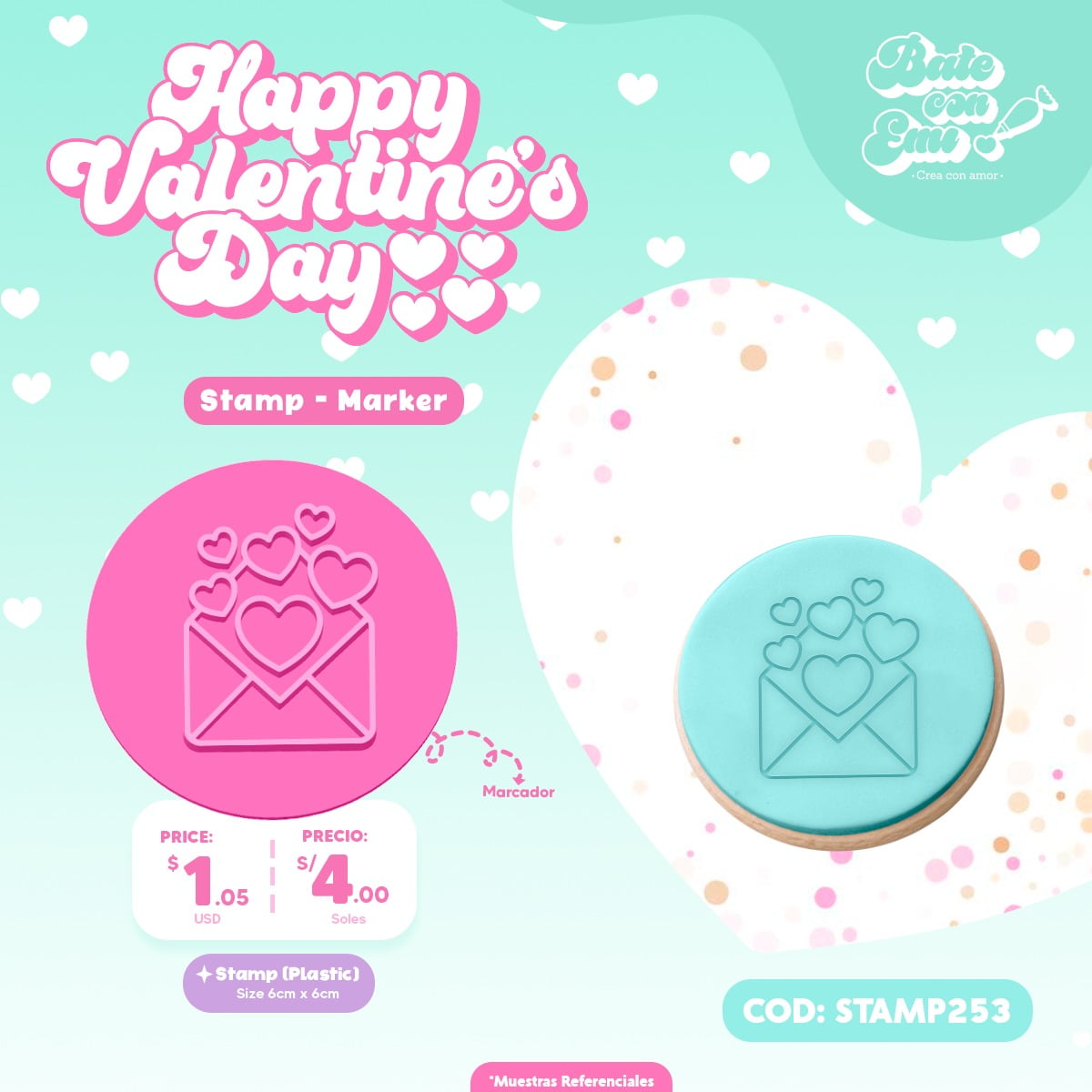 STAMP253 - CARTAS LOVE - SAN VALENTIN 2023 - Bateconemi
