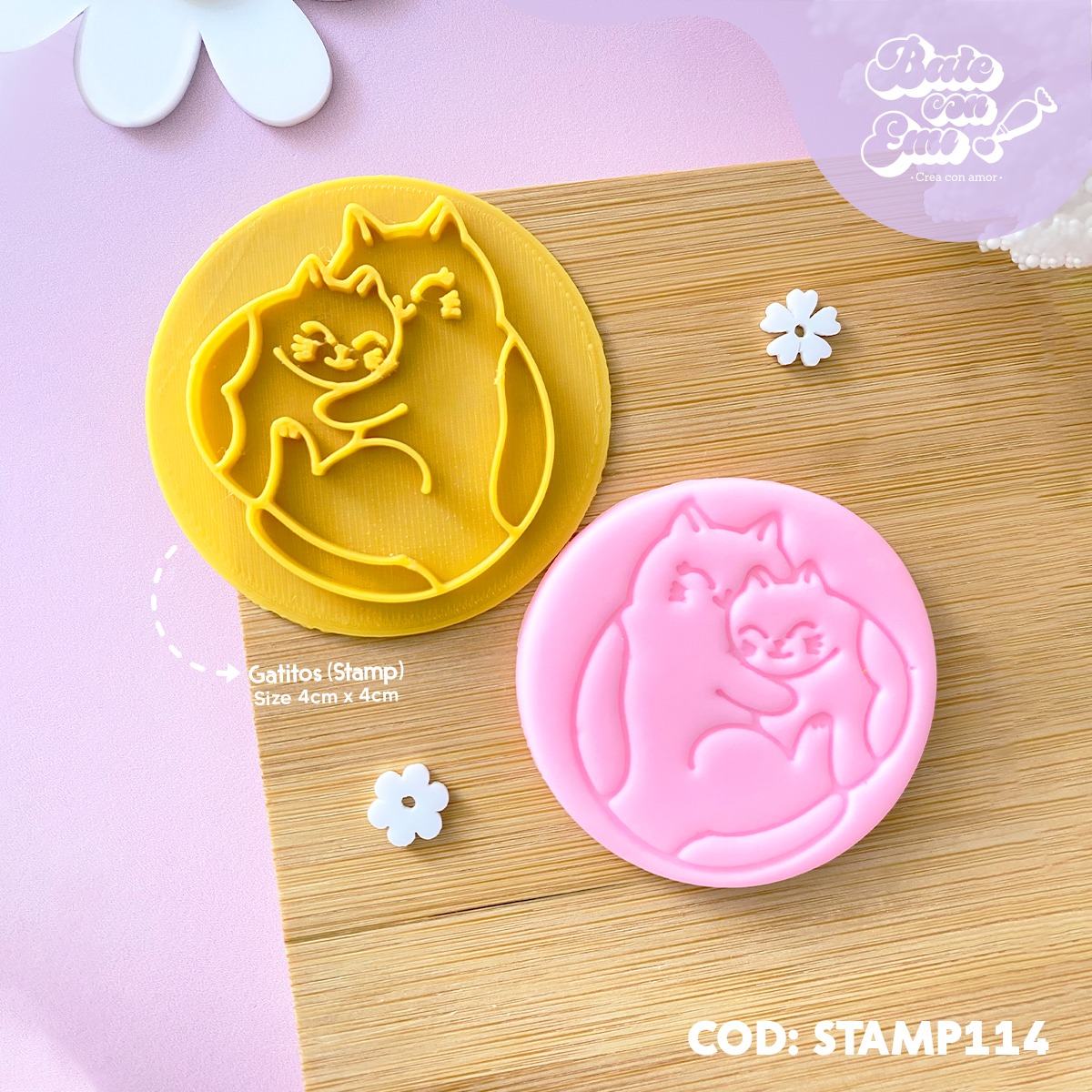 STAMP114 – SELLO – GATITOS - Bateconemi