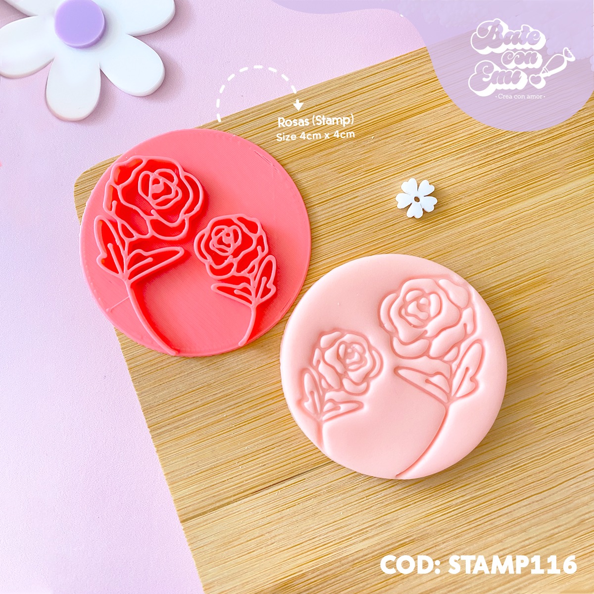 STAMP116 – SELLO – ROSAS X3 - Bateconemi