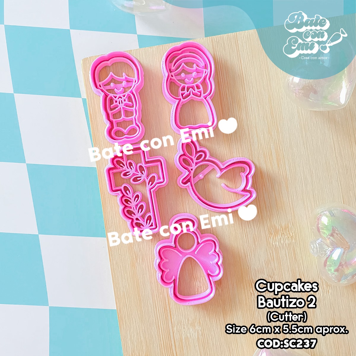 SC237 – SET CUPCAKES BAUTIZO 2 - Bateconemi