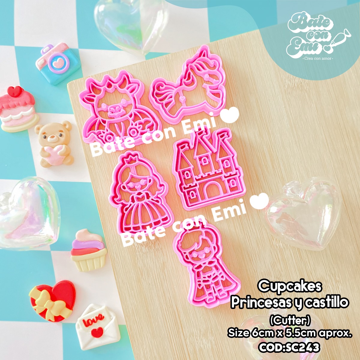 SC243 – SET CUPCAKES PRINCESAS Y CASTILLO - Bateconemi